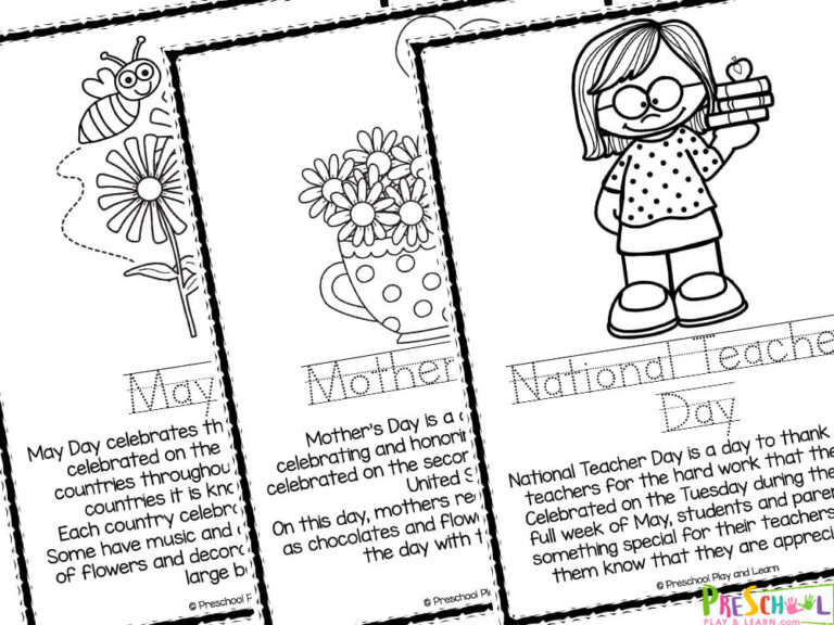 Free Printable May Coloring Pages for Kids