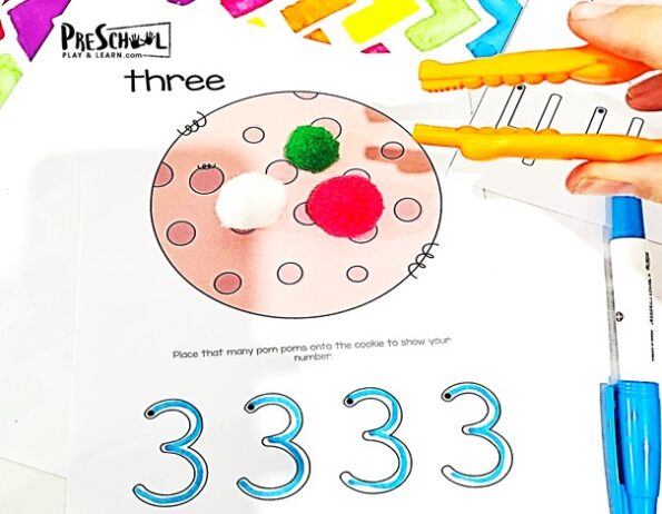 🍪 FREE Cookie Counting 1 to 5 Worksheets Preschool Activity