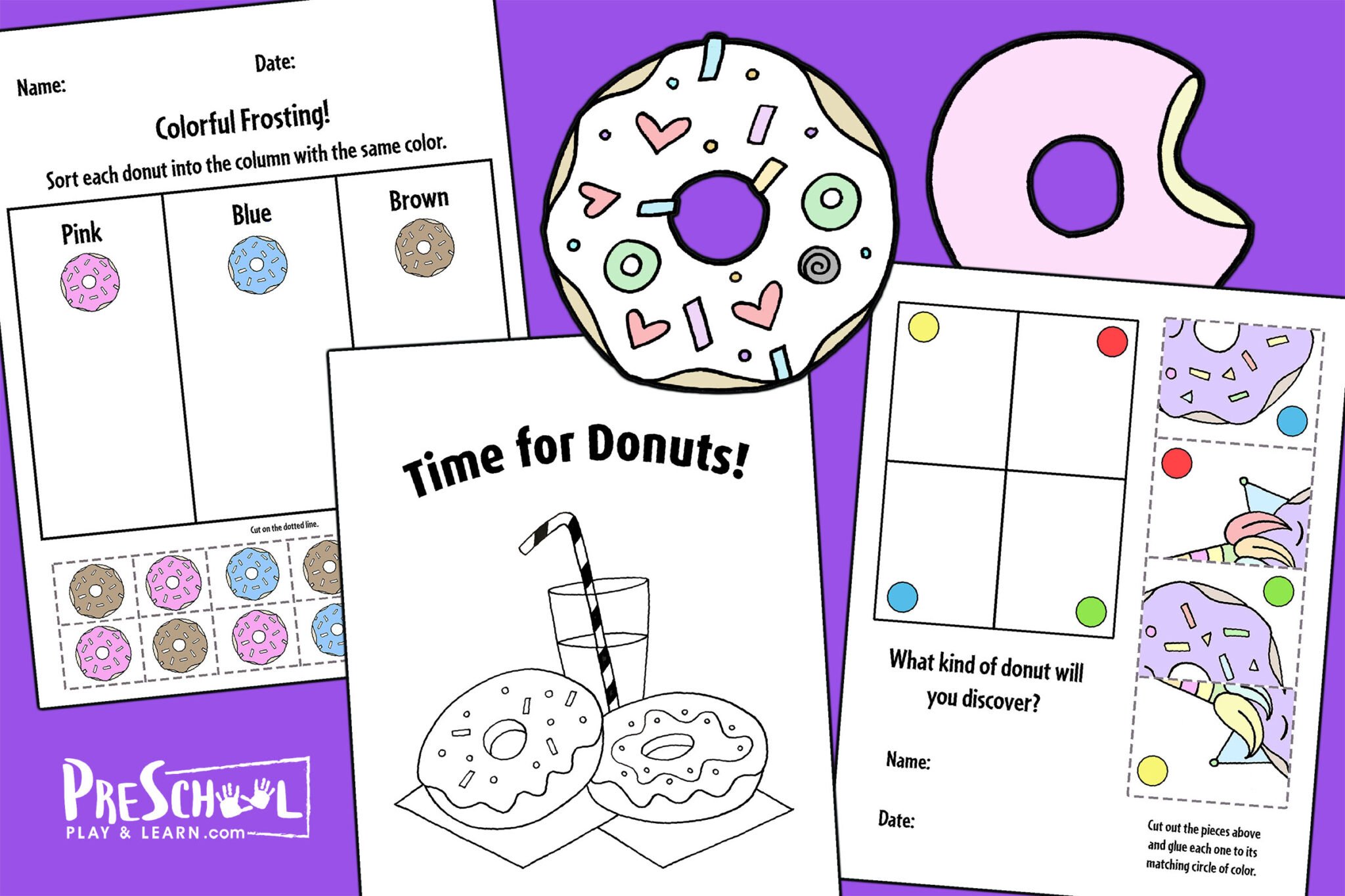 🍩 FREE Donut Printables - Coloring Pages & Worksheets for Preschool