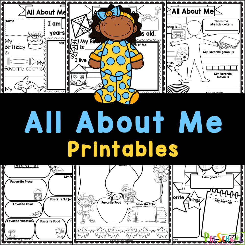 All About Me Preschool Printable All About Me Preschool Printable