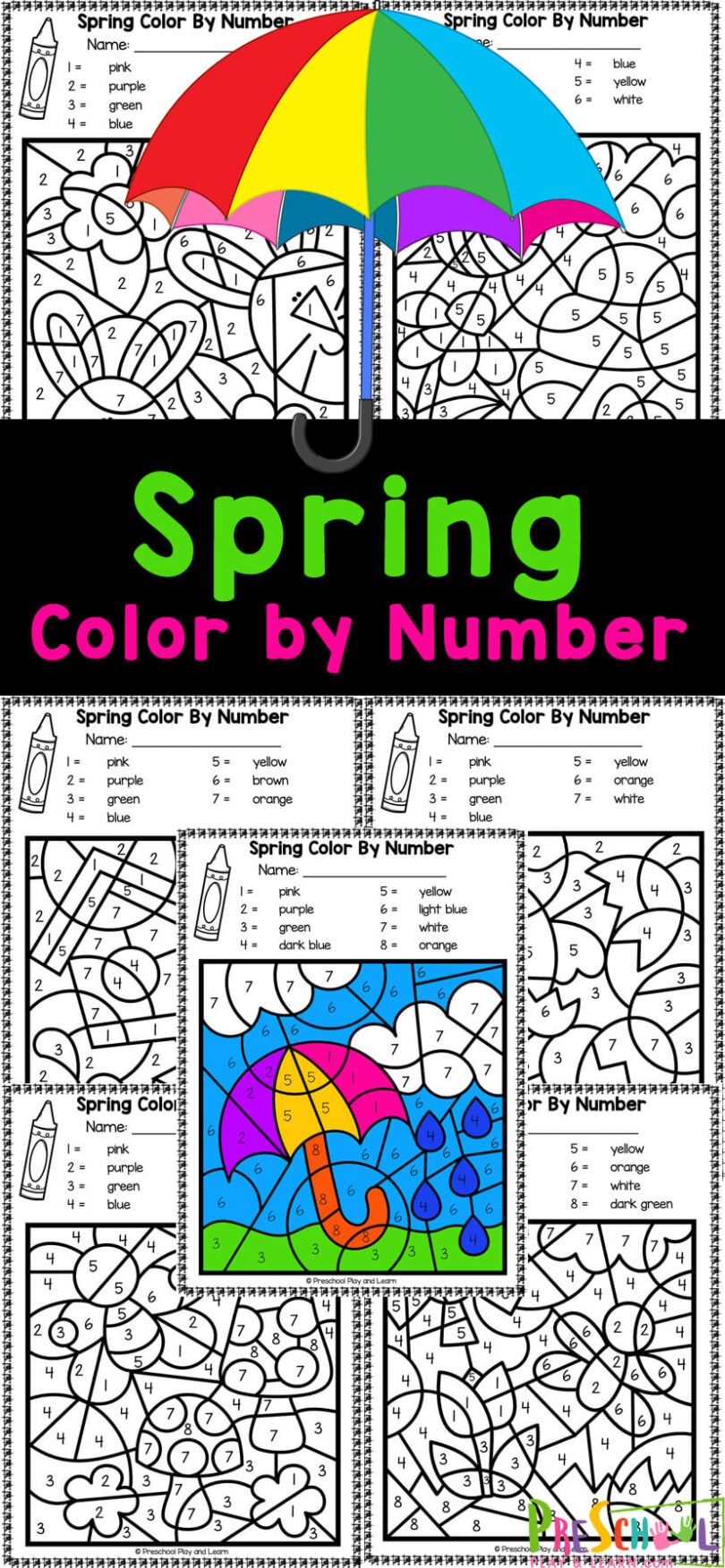 FREE Gingerbread Man Color by Number Worksheets