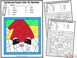 FREE Printable Christmas Color by Number Worksheets