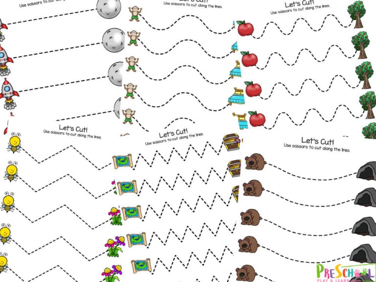 FREE Printable Preschool Cutting Worksheets