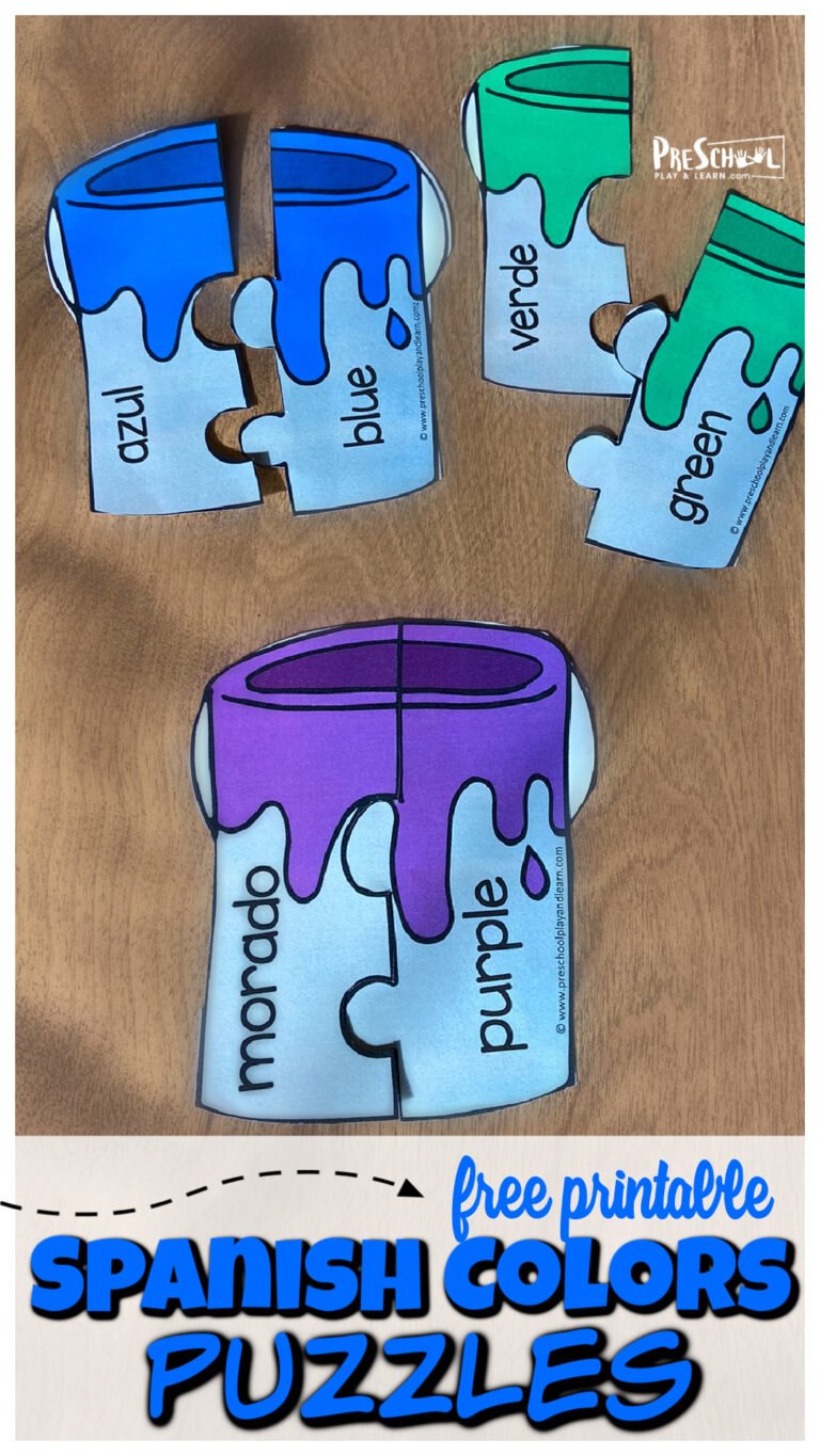 FREE Printable Spanish Colors Games for Preschoolers