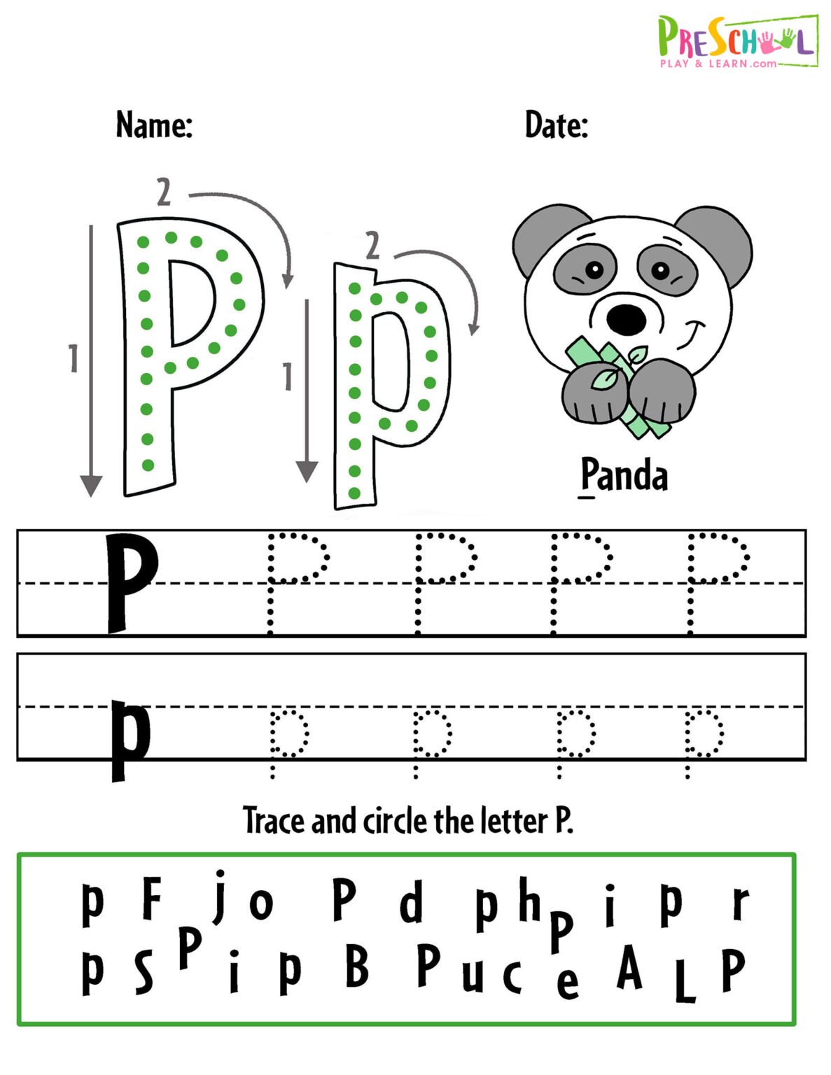 🐼 FREE Printable Panada Worksheets for Preschool