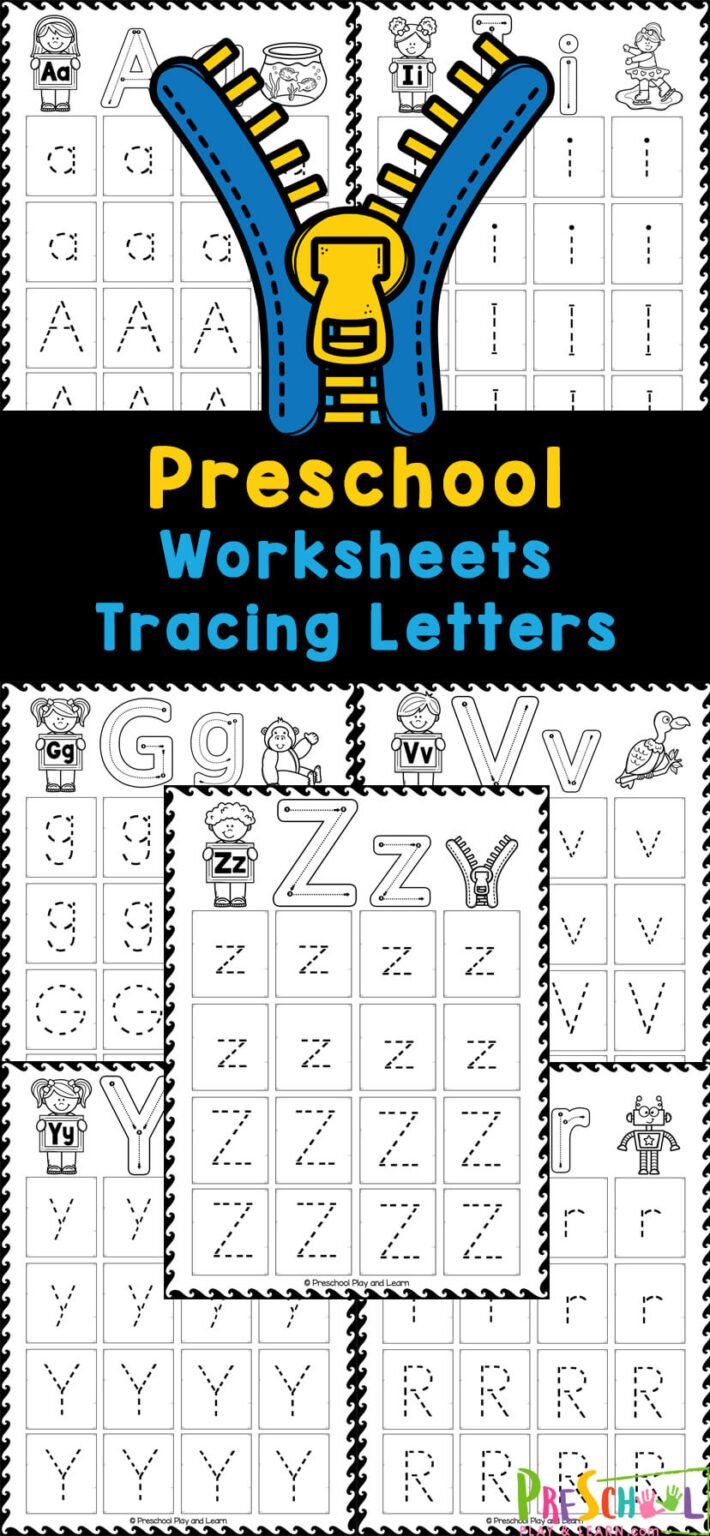 FREE Printable Preschool Worksheets Tracing Letters