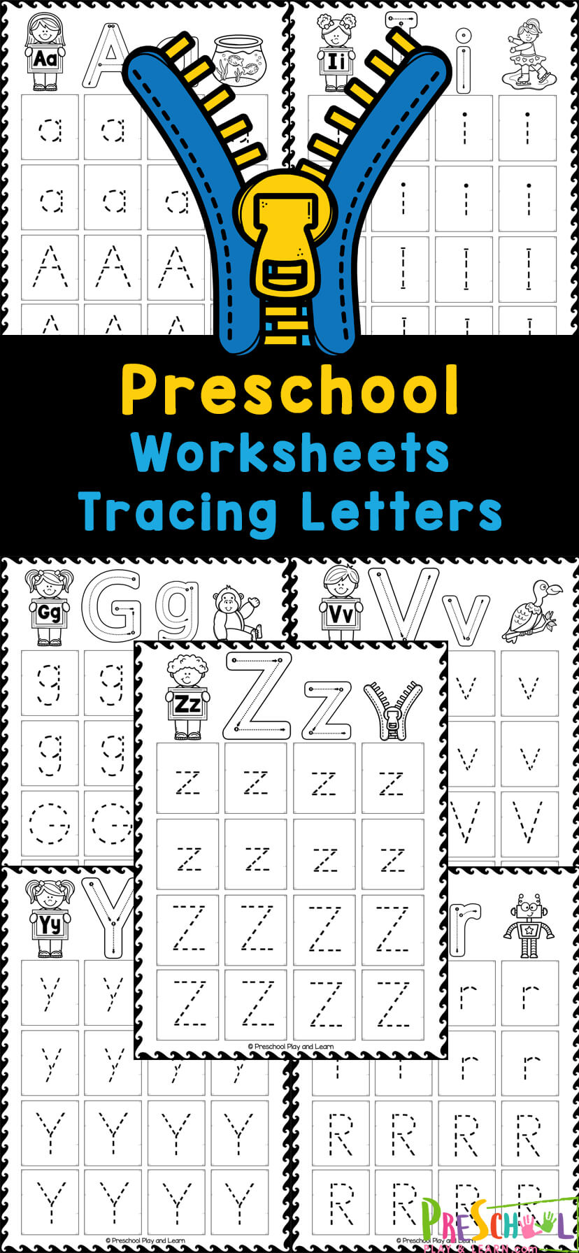 FREE Printable Preschool Worksheets Tracing Letters