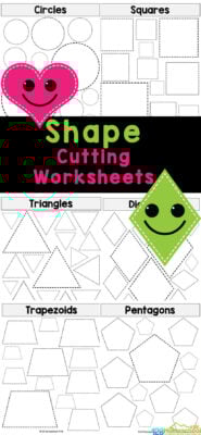 Free Printable Cutting Practice Worksheets Pages for Preschool