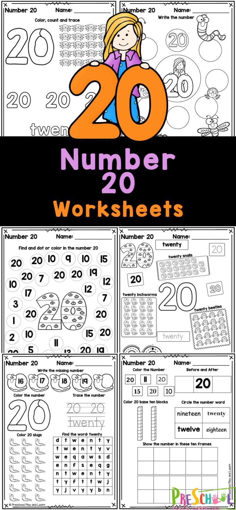 1 to 10 Traceable Numbers Worksheets