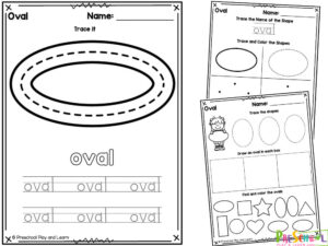 FREE Printable Oval Shape Worksheets for Preschool