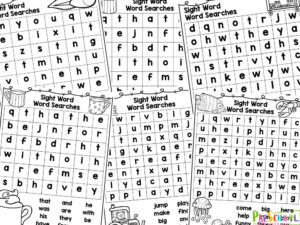 FREE Preschool Word Searches - Fun Sight Word Worksheets!