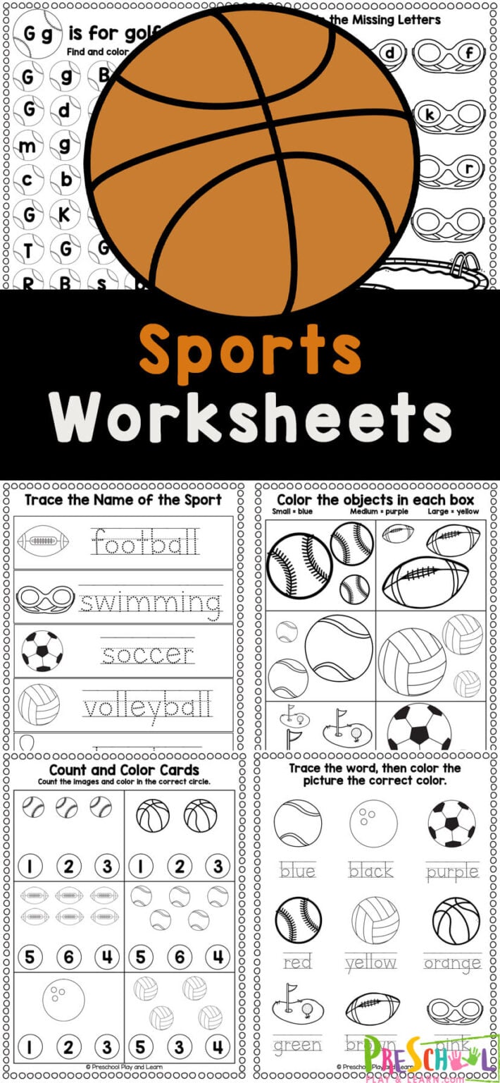 FREE Printable Sports Coloring Pages for Preschoolers