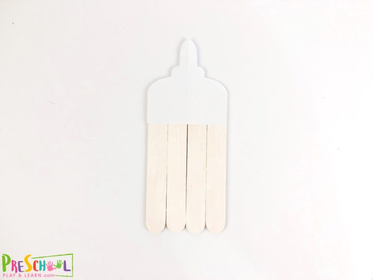 Glue Popsicle Stick Craft - Back to School Craft for Preschool Kids