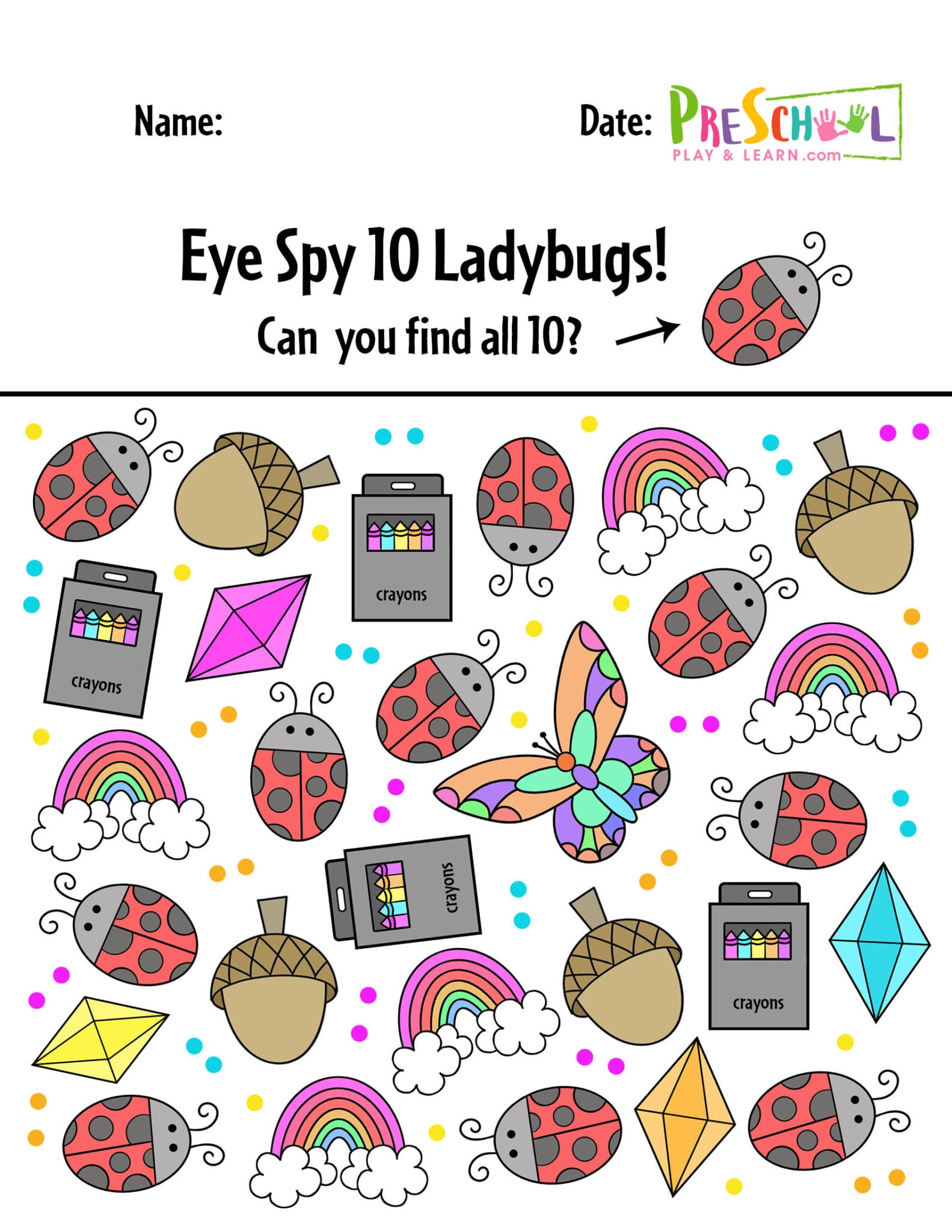 🐞 FREE Ladybug Printable Worksheets for Preschool