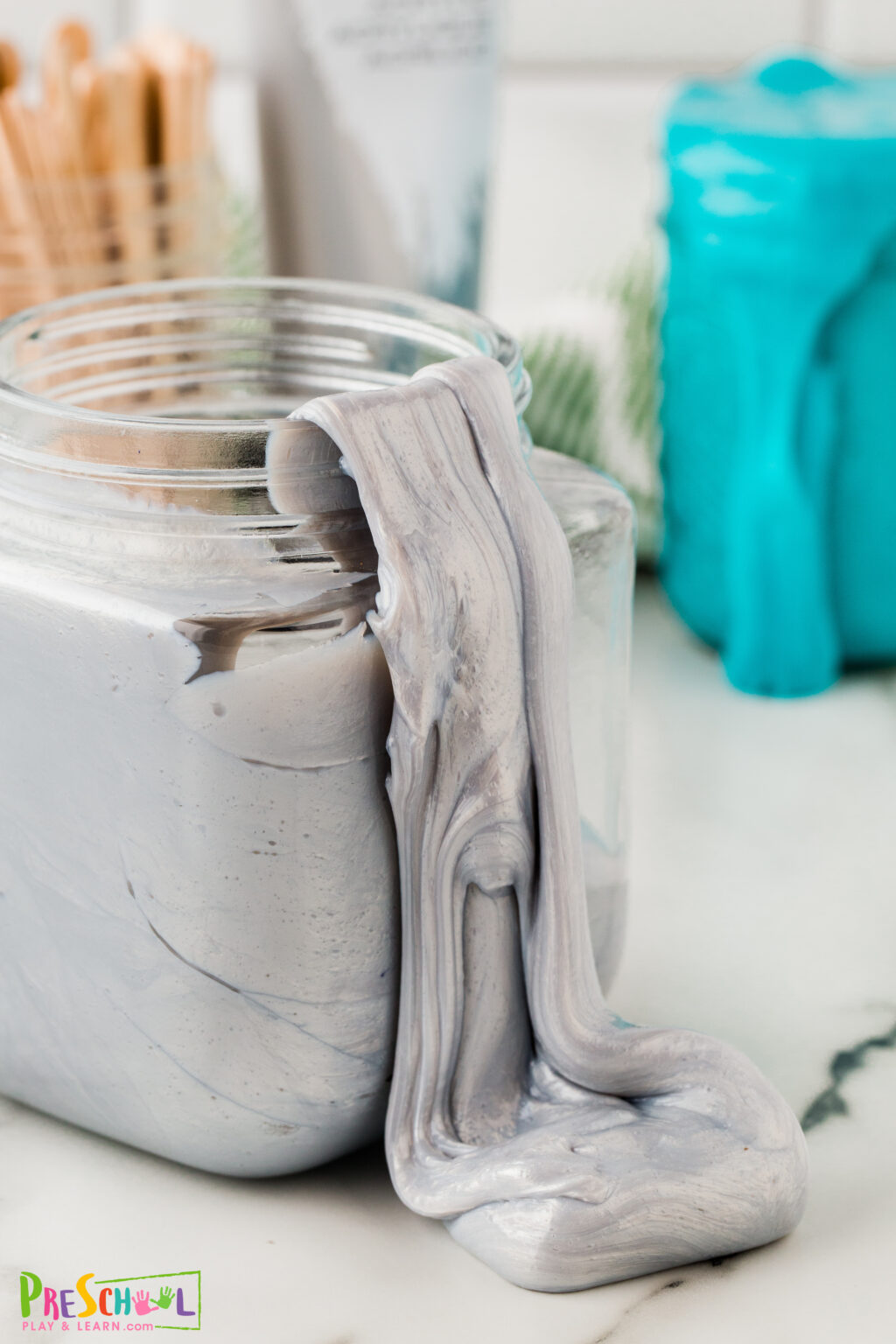Mesmerizing Metallic Silver Slime - Easy Homemade Recipe