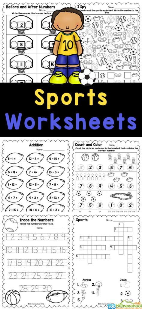 FREE Printable Sports Coloring Pages for Preschoolers