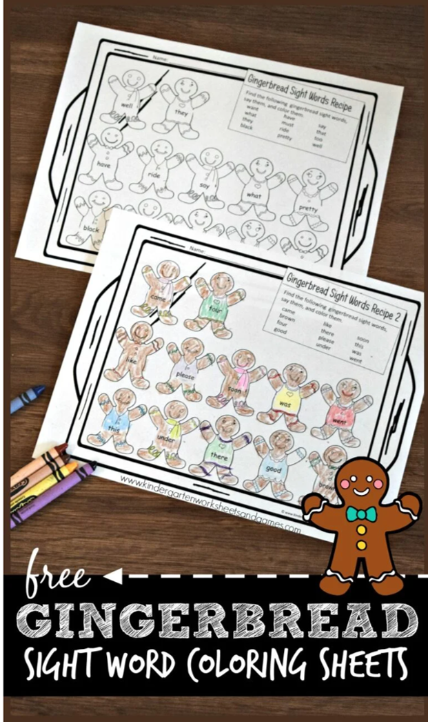 Gingerbread Counting Math Activities for Preschoolers