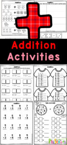 Preschool Math Activities - Free Addition Worksheets for Preschoolers