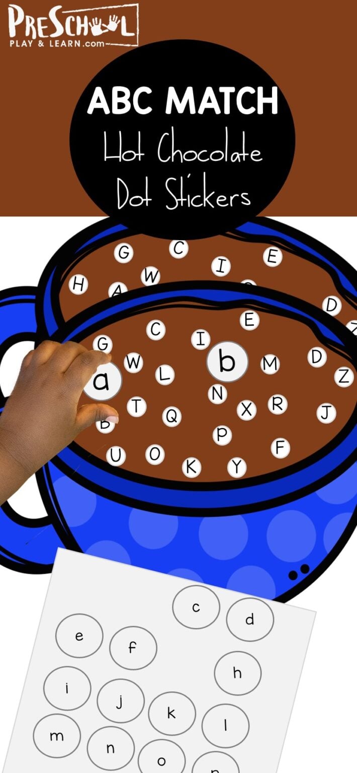 FREE Printable Hot Cocoa Alphabet Letter Matching Game