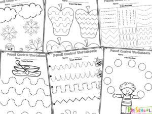 FREE Printable Pencil Control Worksheets for Preschoolers