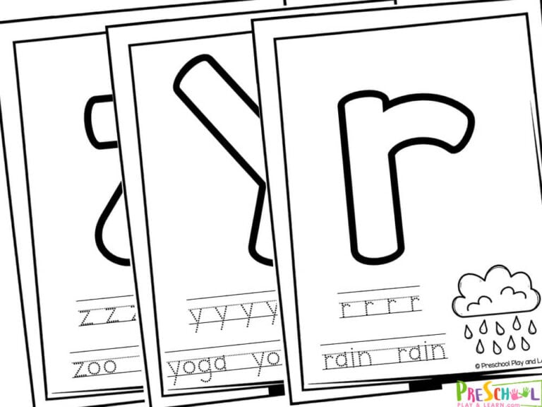 FREE Printable Preschool Letter Coloring Worksheet Pages