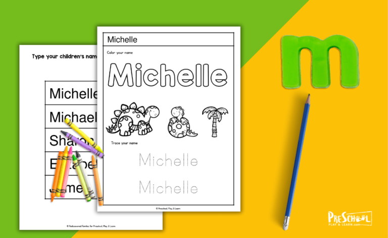 Free Name Tracing Worksheets for Preschool (Editable!)