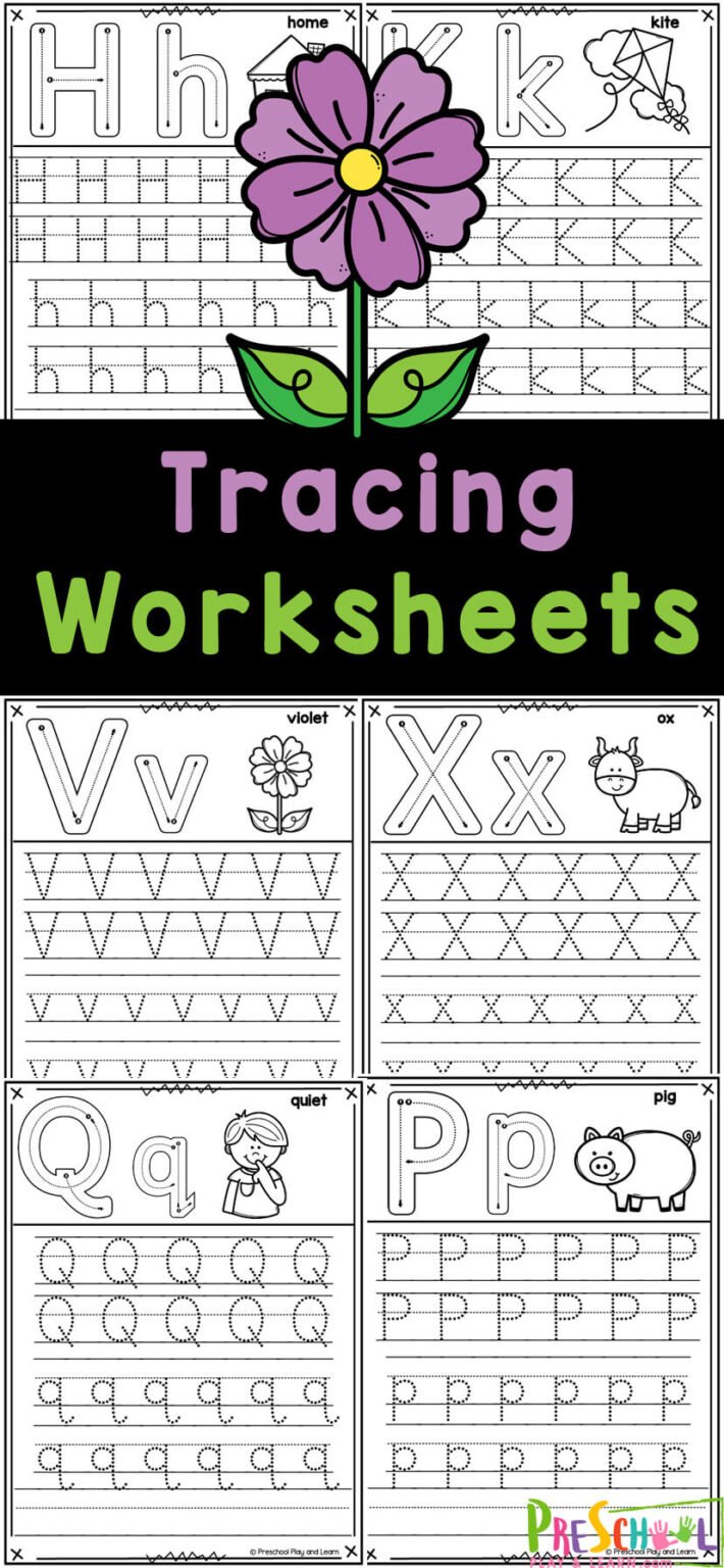 FREE Alphabet and Picture Matching Worksheets for Pre K