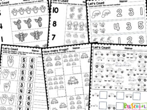 FREE Printable Counting Worksheets for Preschoolers