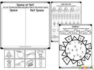FREE Printable Space Worksheets for Preschoolers