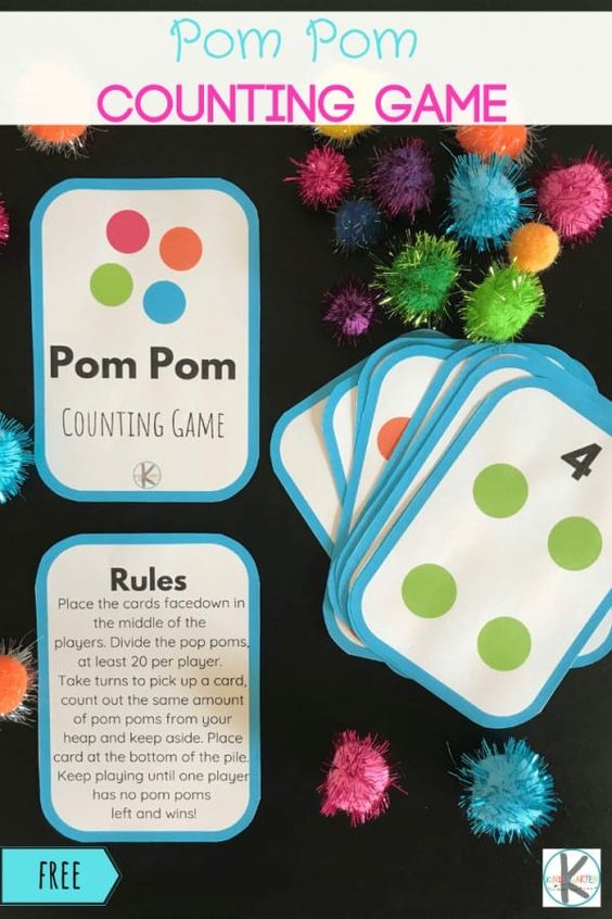 Shark Color, Sort, and Match Pom Pom Activity for Preschoolers
