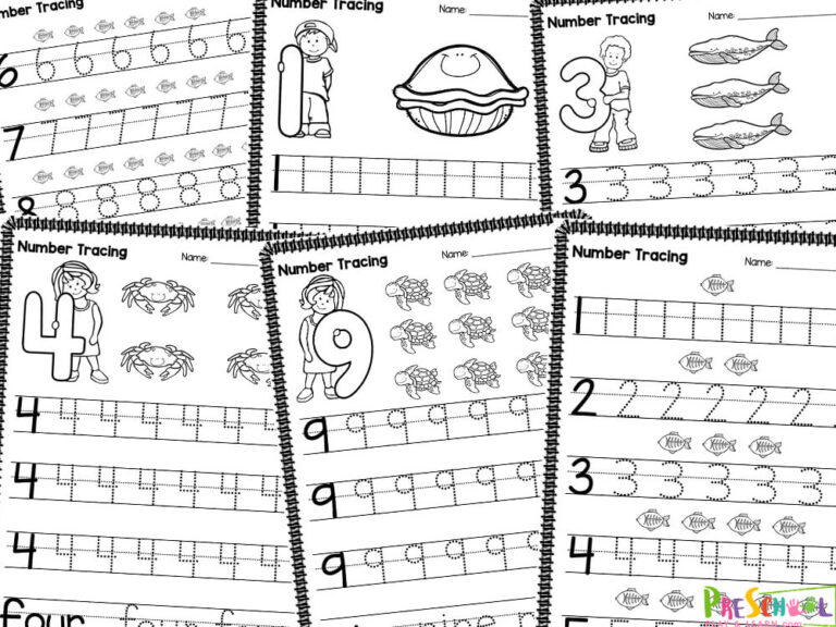Number Tracing Worksheets pdf FREE Download