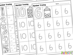 1 to 10 Traceable Numbers Worksheets