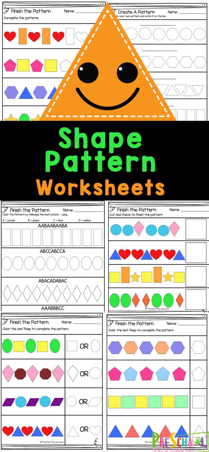 Shape Pattern Worksheets