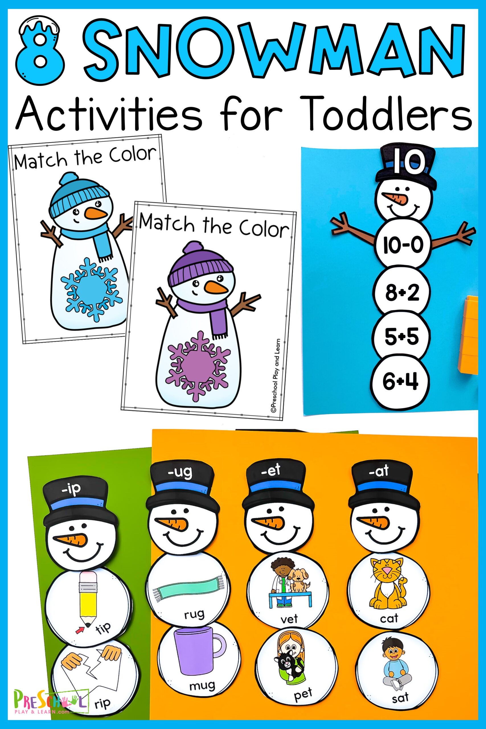 8 Super Snowman Activities for Toddlers and Preschoolers (Free Printable)