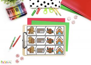 Gingerbread Counting Math Activities for Preschoolers