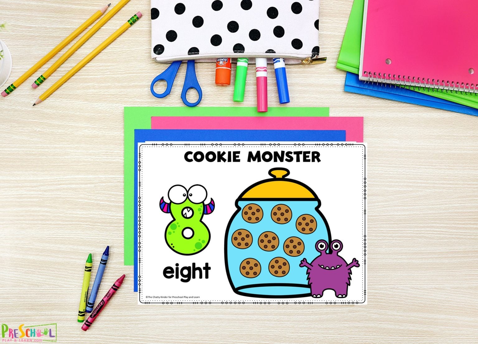 Cookie Monster Fun Preschool Number Recognition Activities