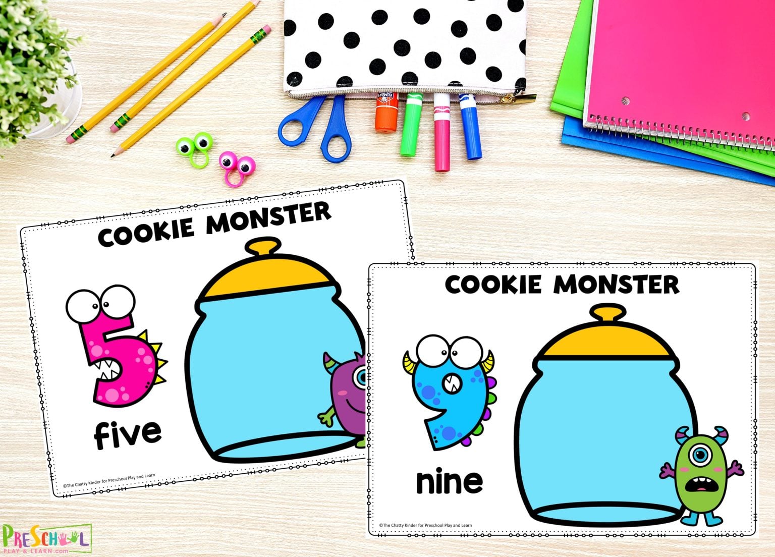 Cookie Monster Fun Preschool Number Recognition Activities