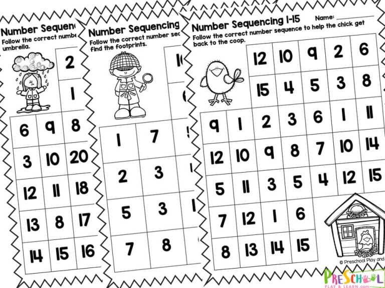 Number Mazes Worksheets - Fun Math Activity for Preschool