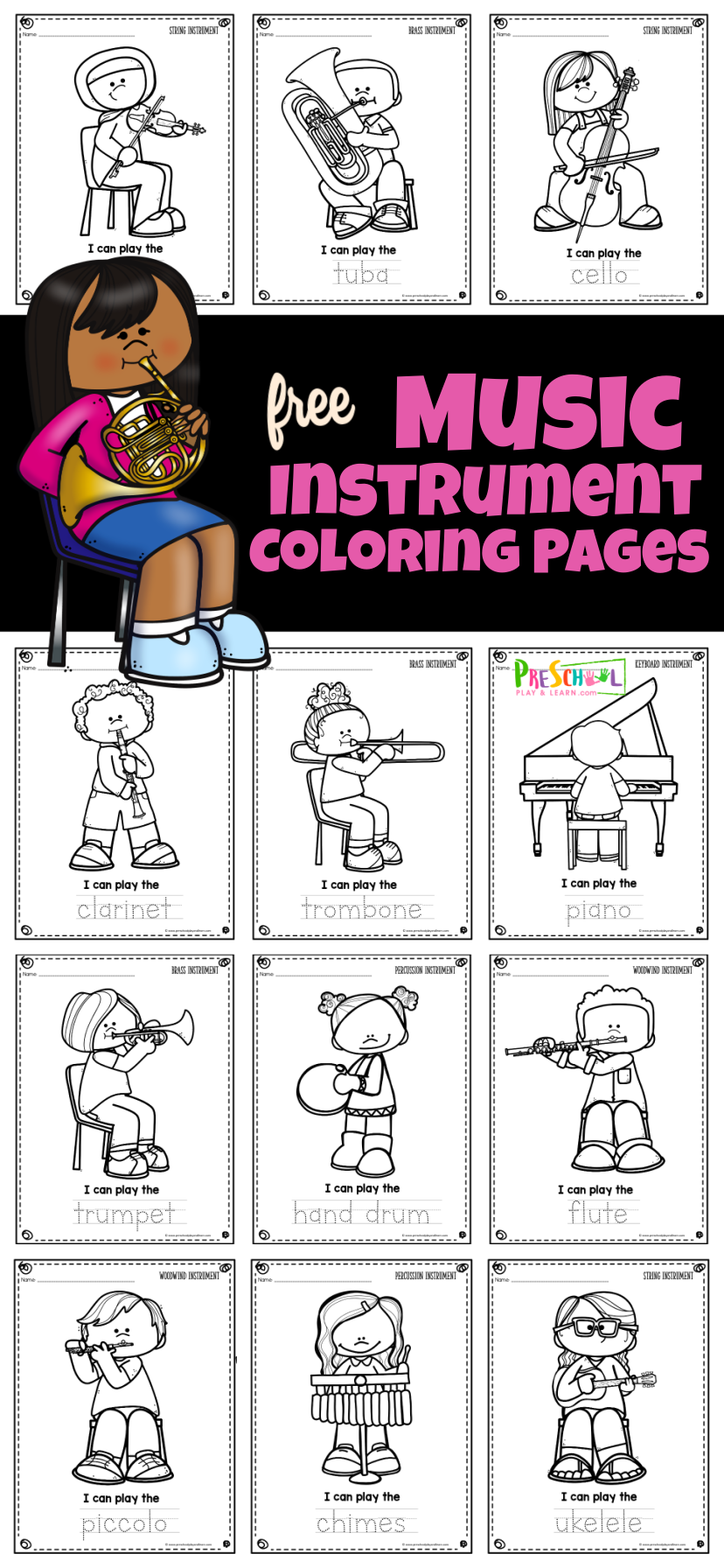 Musical Instruments Families Sorting Mats