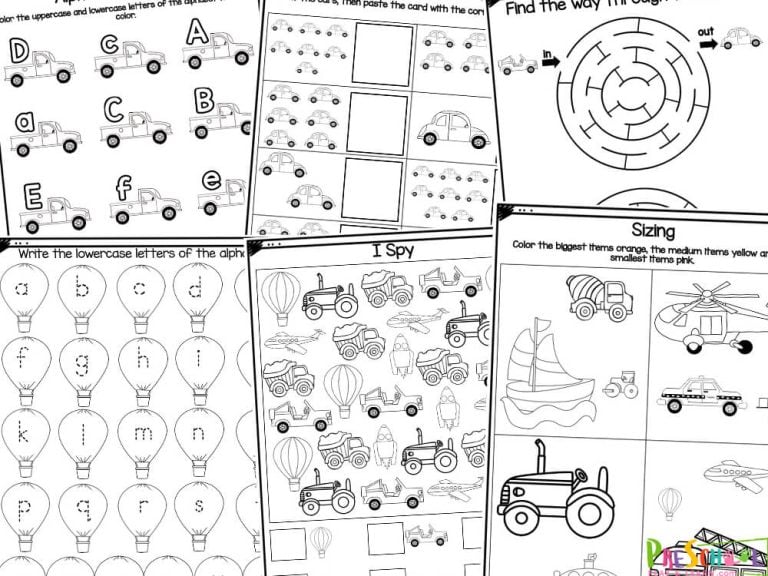 🚌 Transportation Worksheets for Preschool - Land, Air, and Water