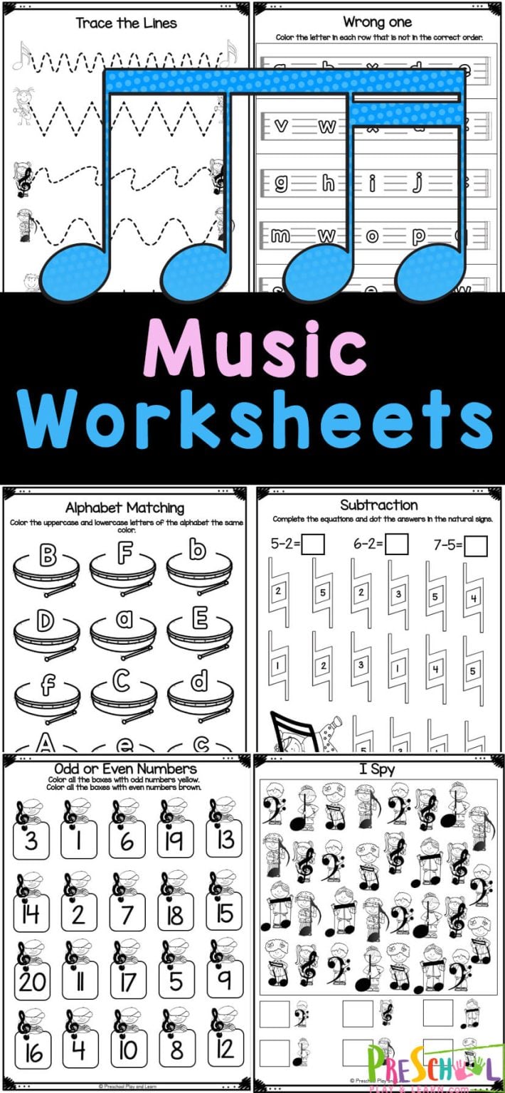 🎶 Music Activity Sheets- Free Music Themed Worksheets