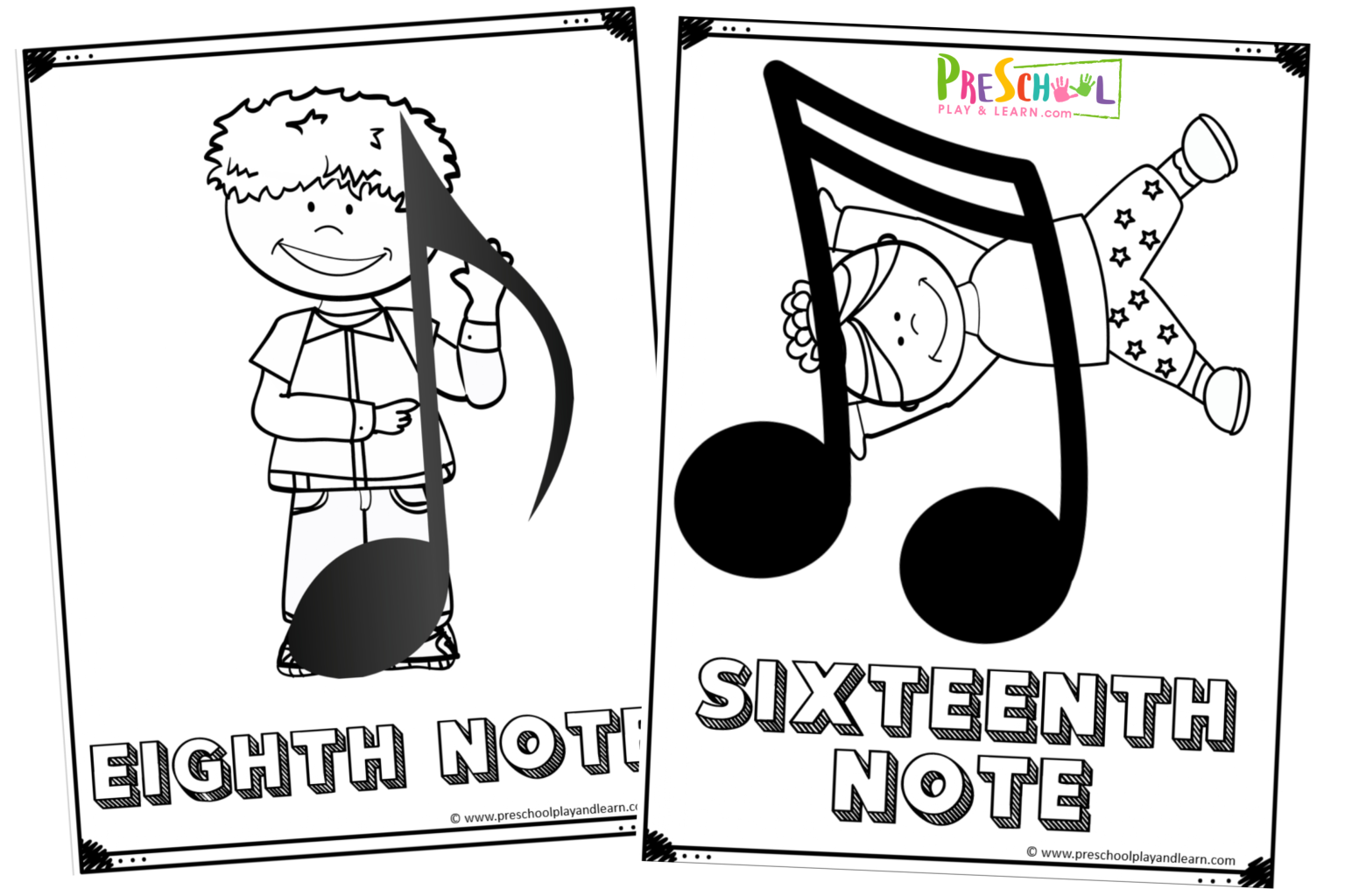 🎵 Music Coloring Pages - Notes & Symbols