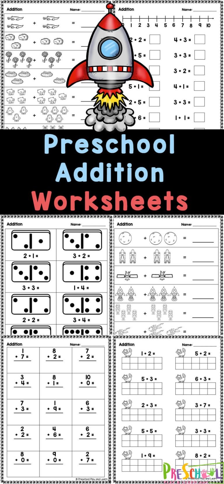 Download Free Preschool Addition Worksheets pdf