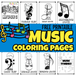 🎵 Music Coloring Pages - Notes & Symbols