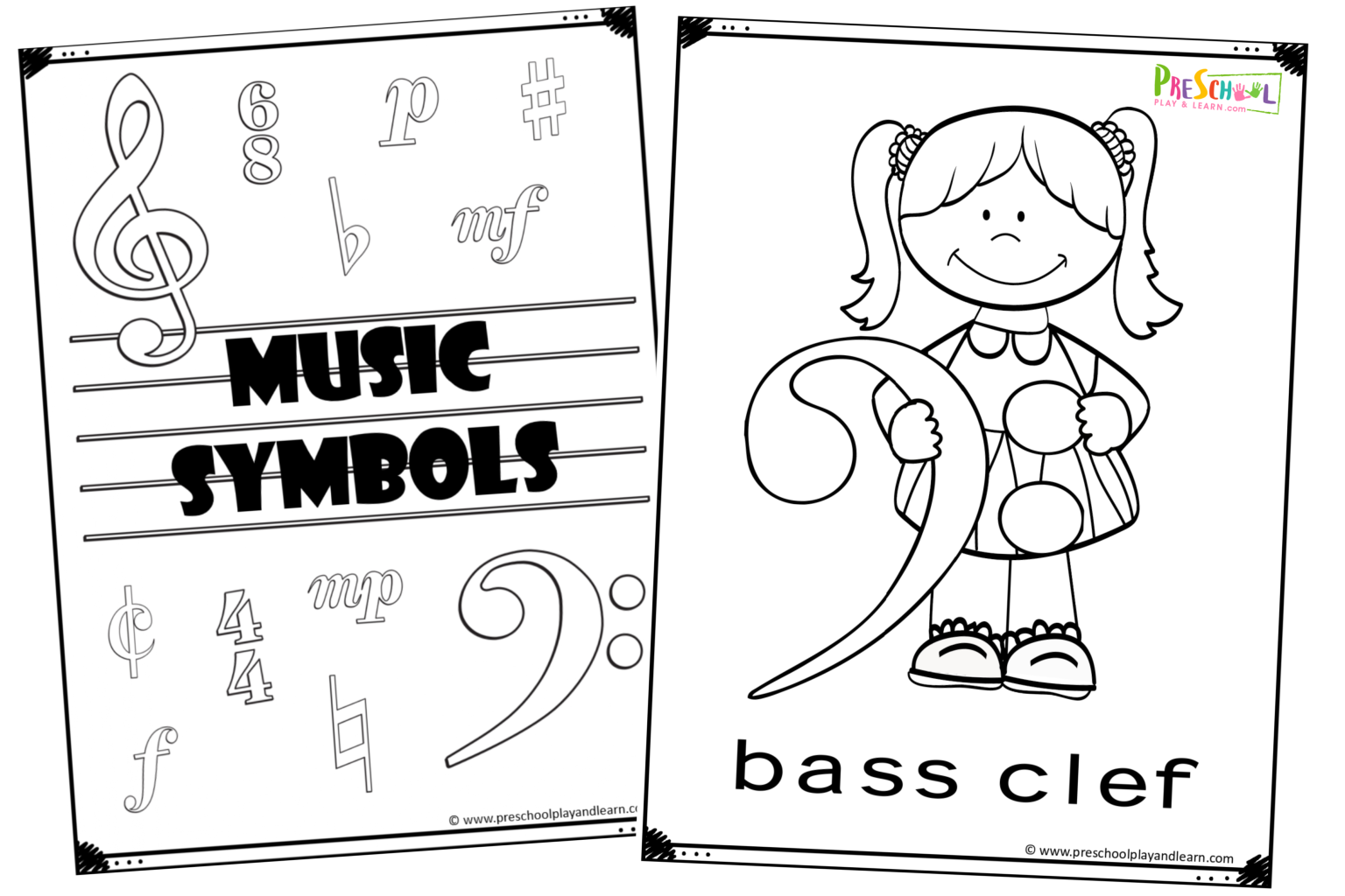 🎵 Music Coloring Pages - Notes & Symbols