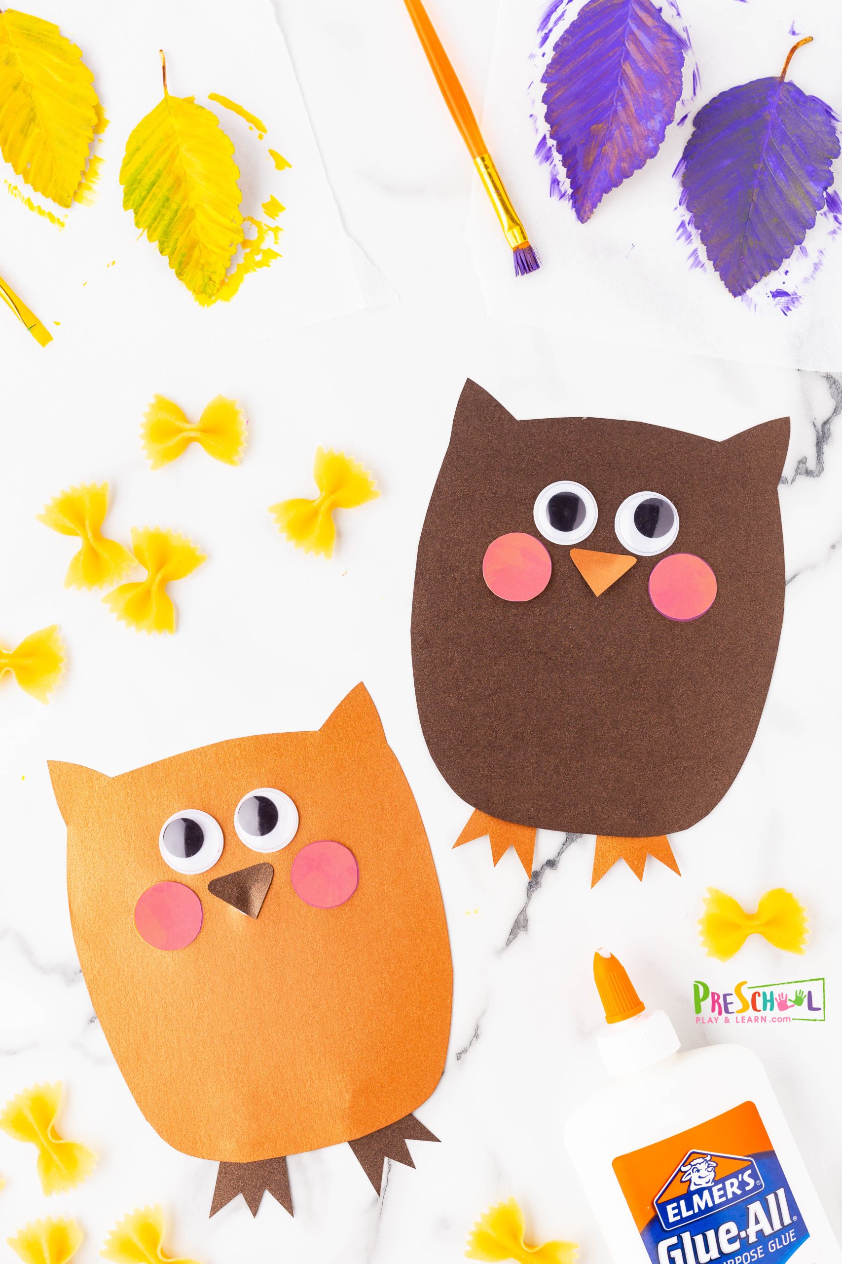 Preschool Pasta Owl Craft