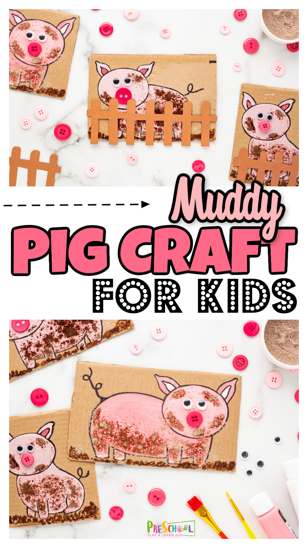 Muddy Pig Craft for Preschool