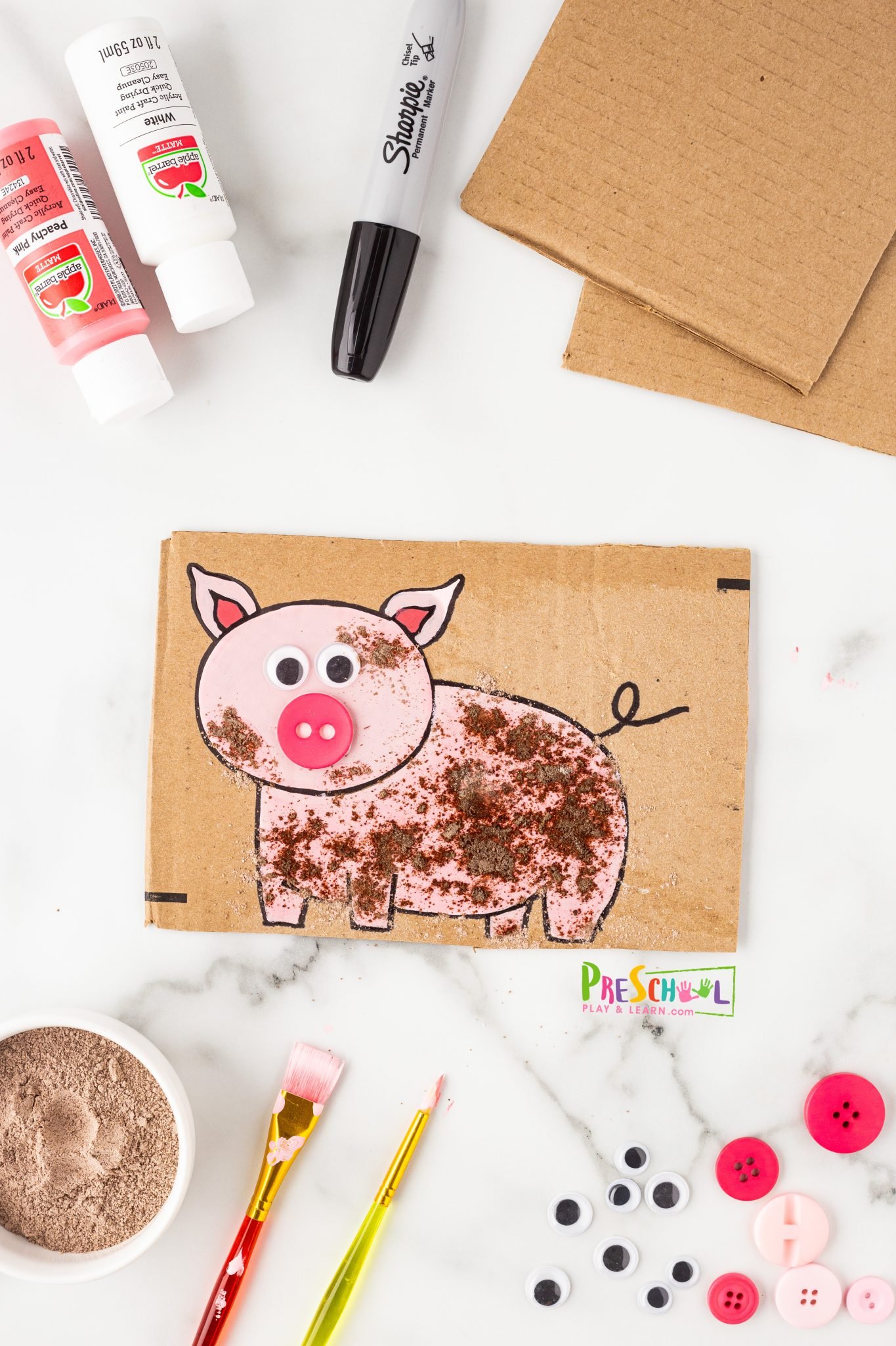 Muddy Pig Craft for Preschool