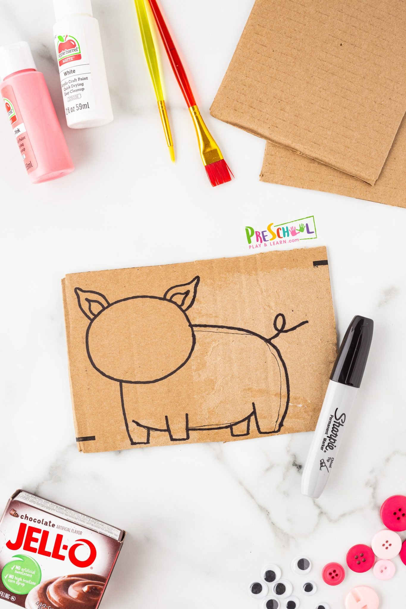 Muddy Pig Craft for Preschool