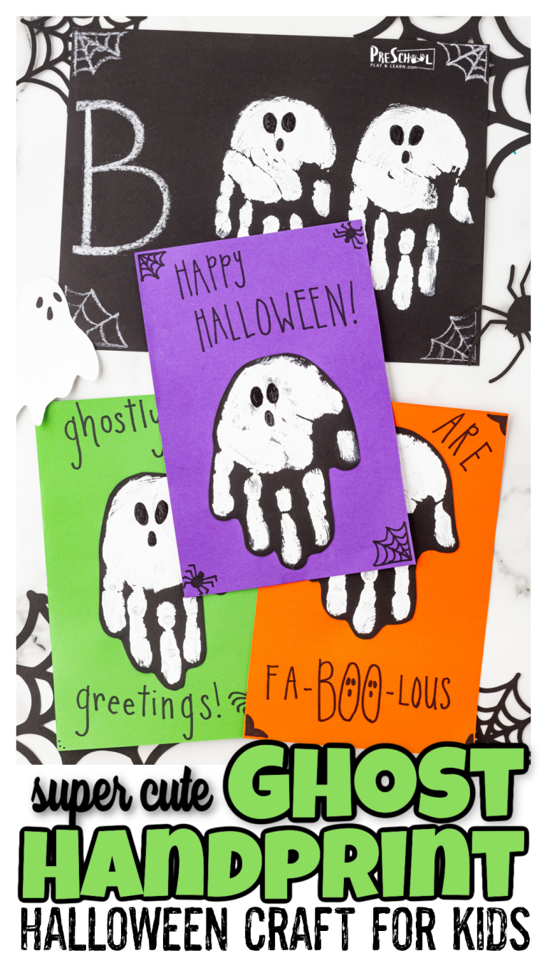👻 Halloween Ghost Handprint Craft